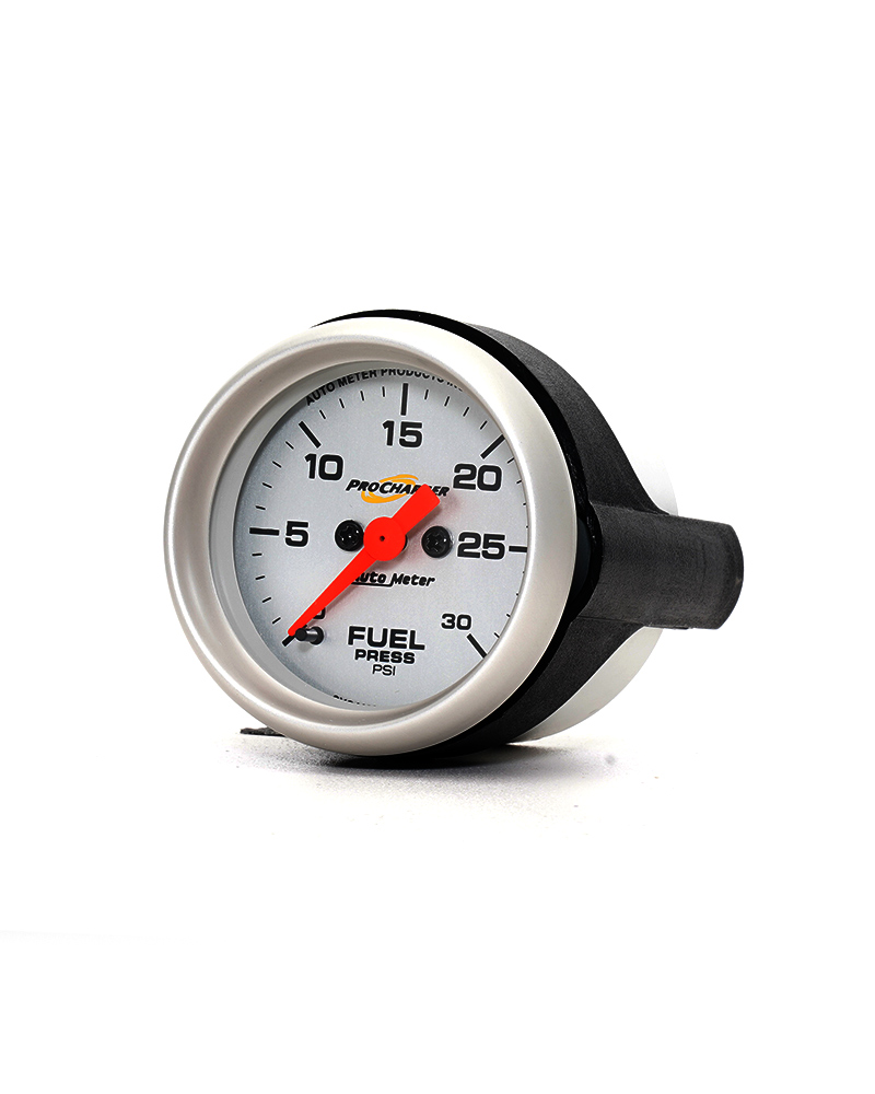 Electric 30 PSI Fuel Pressure Gauge Silver | ProCharger Store